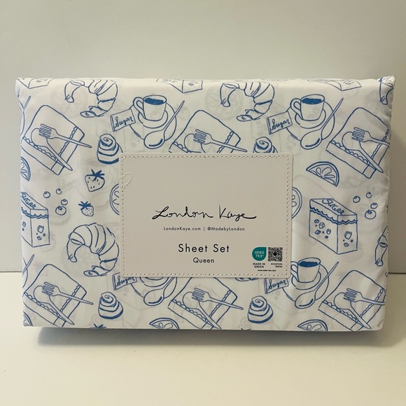 London Kaye | Bedding | London Kaye Parisian Pastry Queen Size Sheet ...